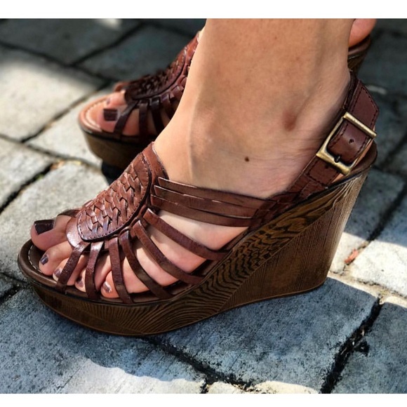 Buckle | Shoes | Butter Soft Woven Leather Platform Wedge Sandal | Poshmark